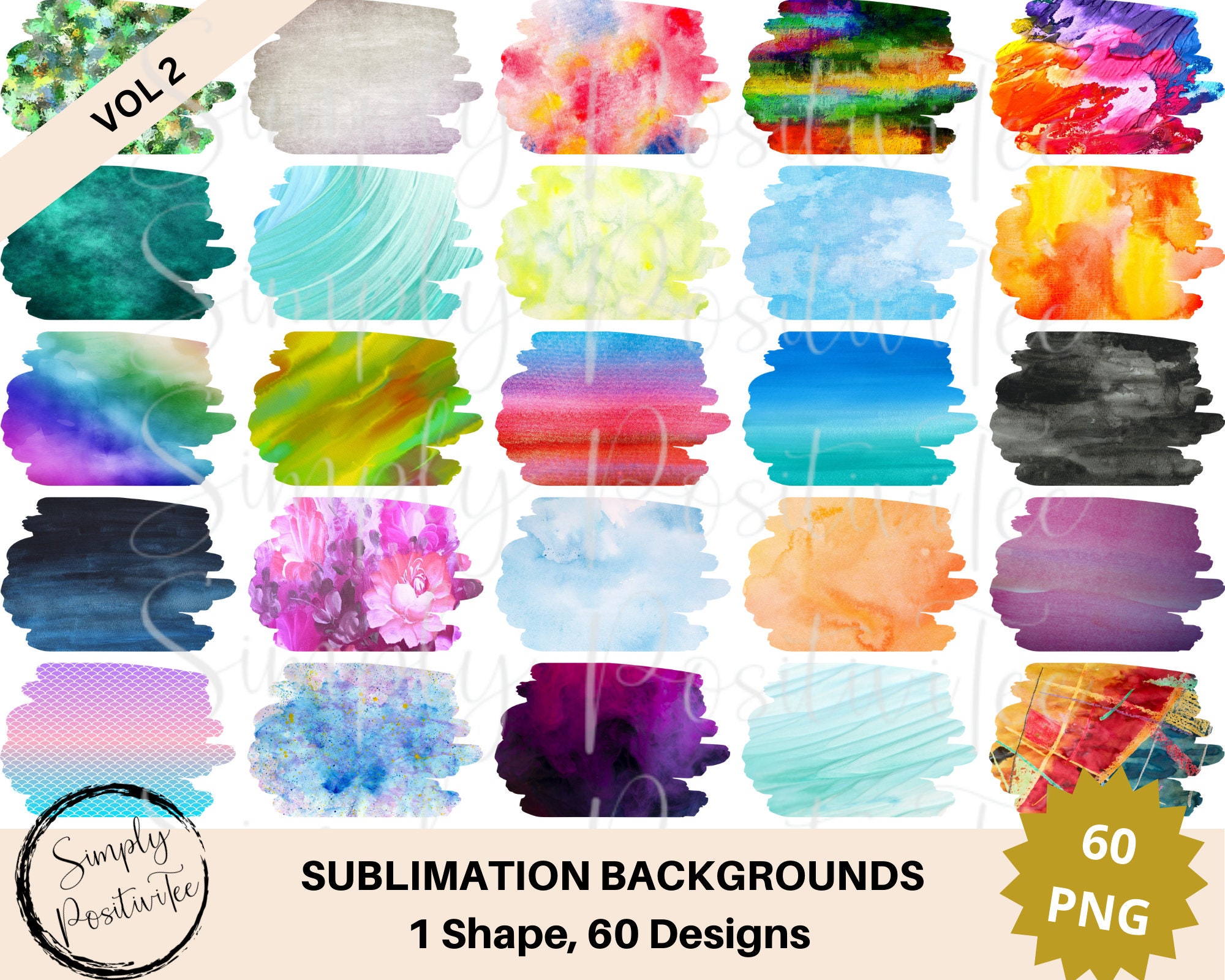 Sublimation Background Bundle 60 PNG Sublimation Designs - Etsy