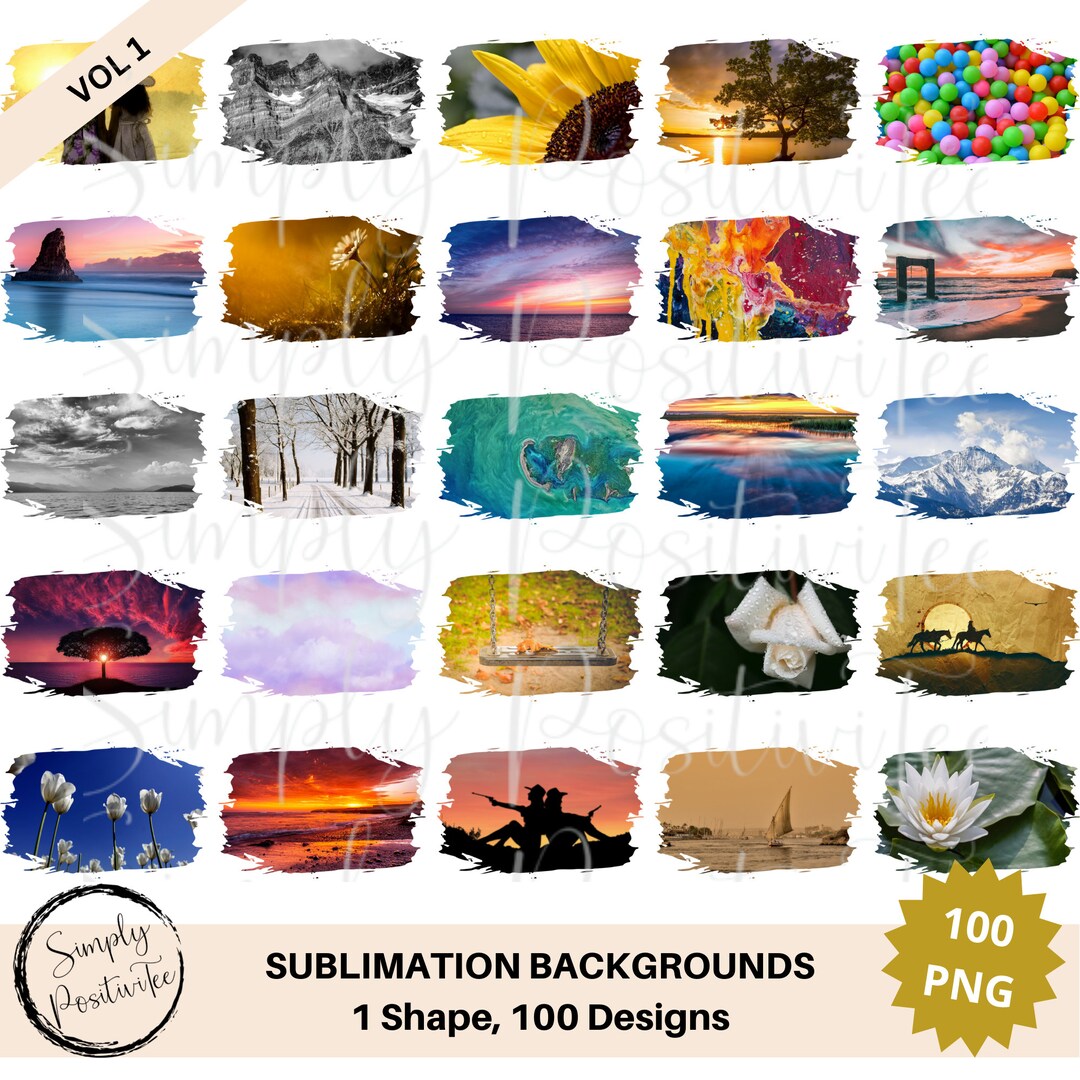 Sublimation Background Bundle 100 PNG Sublimation Designs Transparent ...