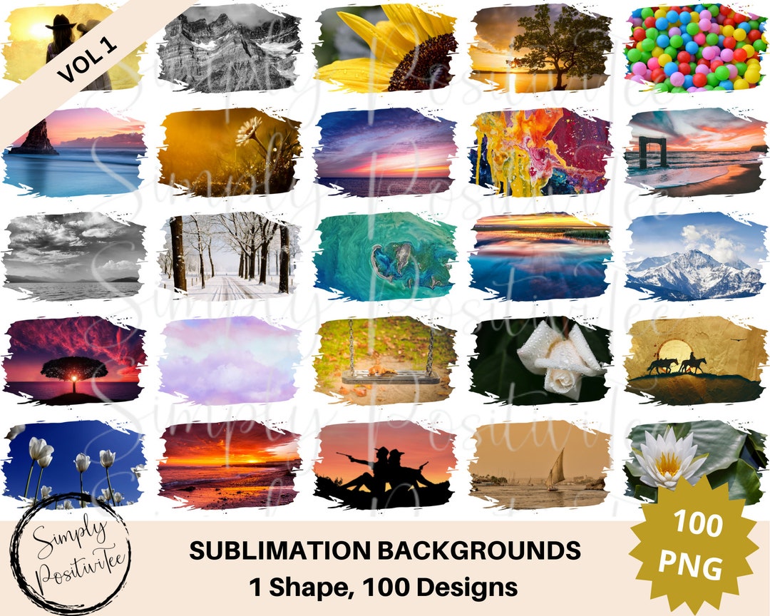 Sublimation Background Bundle 100 PNG Sublimation Designs - Etsy