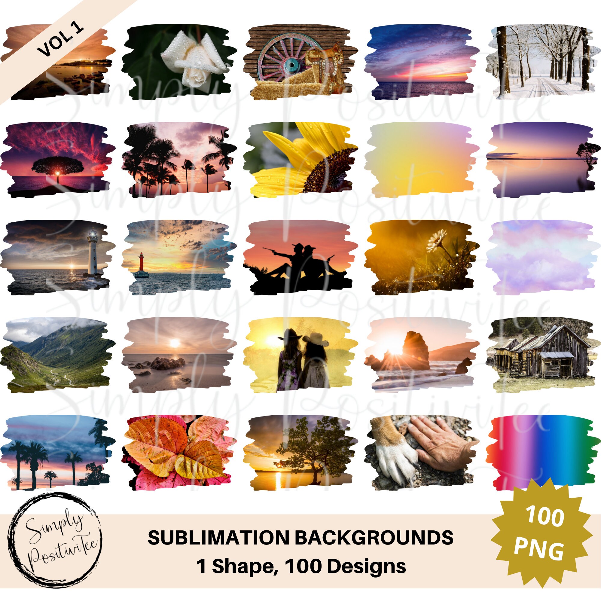 Sublimation Background Bundle 100 PNG Sublimation Designs Transparent ...