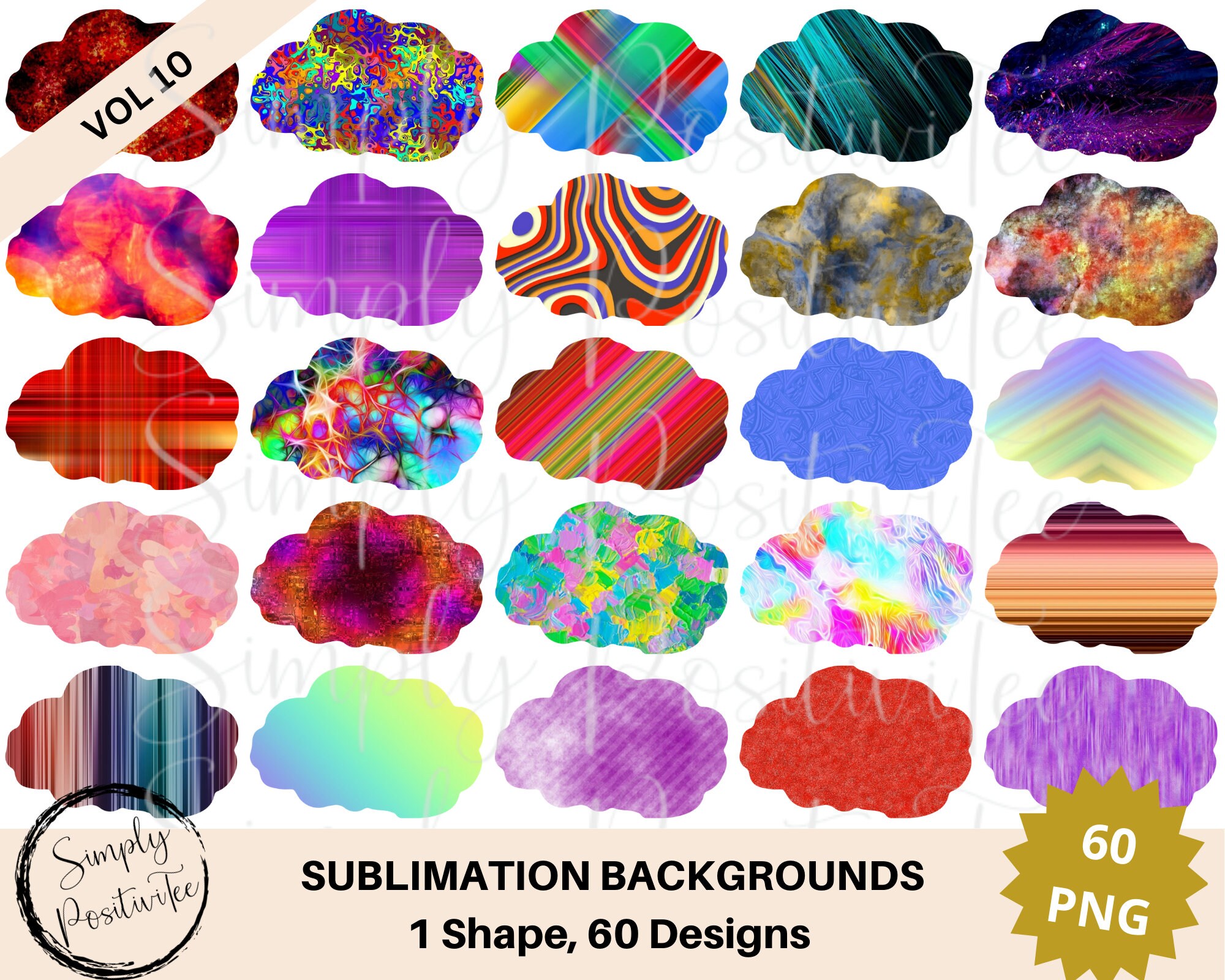 Sublimation Background Bundle 60 PNG Sublimation Designs Transparent ...