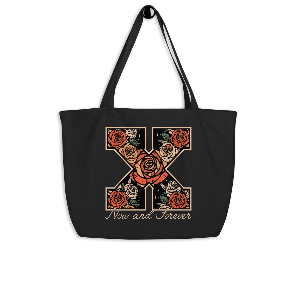 Now and Forever Straight Edge Large Organic Tote Bag - Etsy