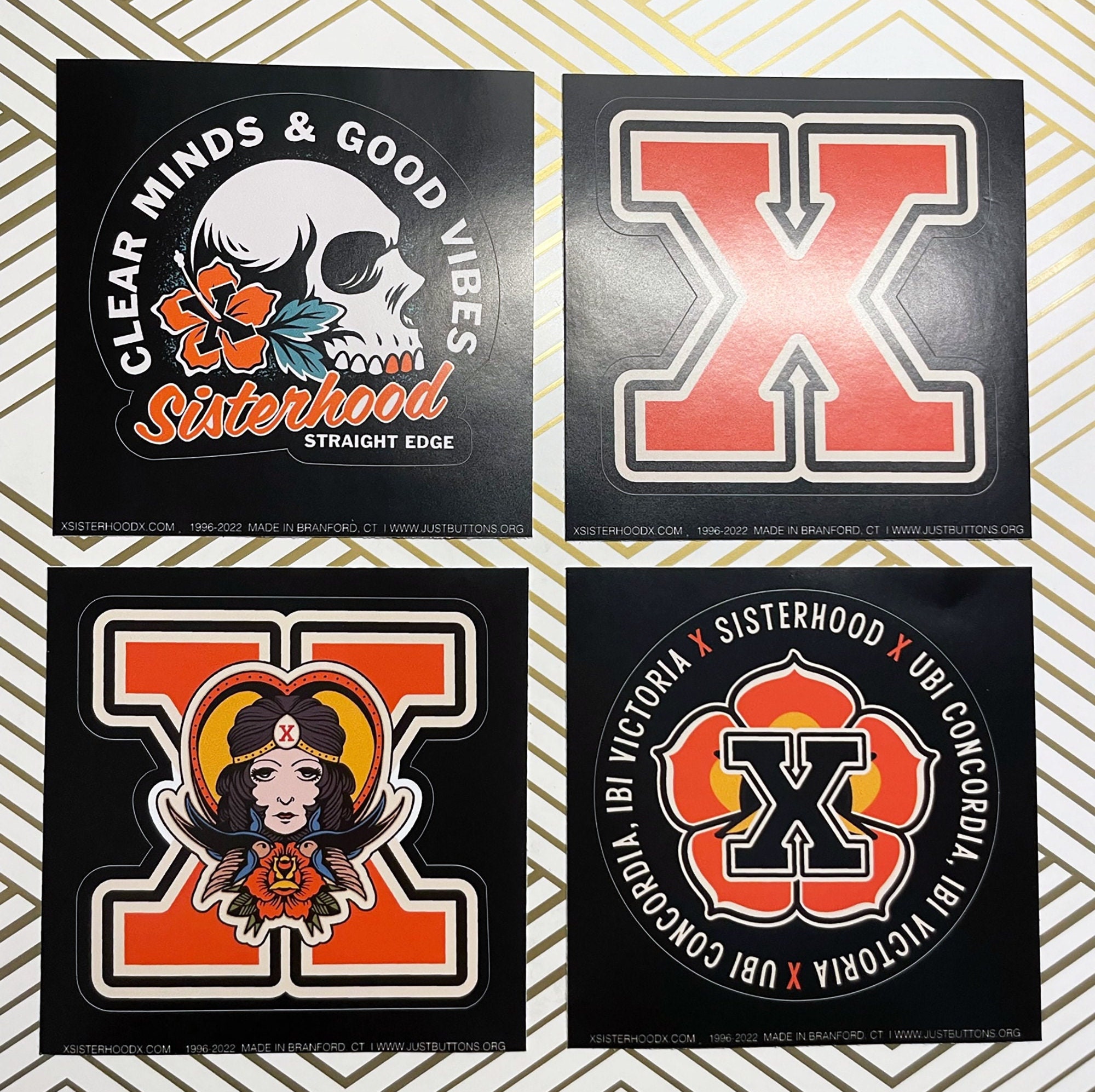 Straight Edge Sticker Pack- Xsisterhoodx Stickers- 4 Vinyl Stickers - Etsy