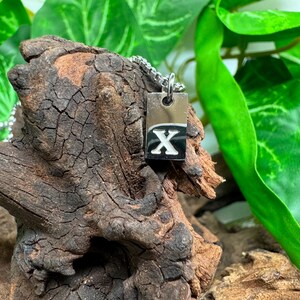 Dainty Rectangular X Pendant Necklace – Stainless Steel I Straight Edge ...