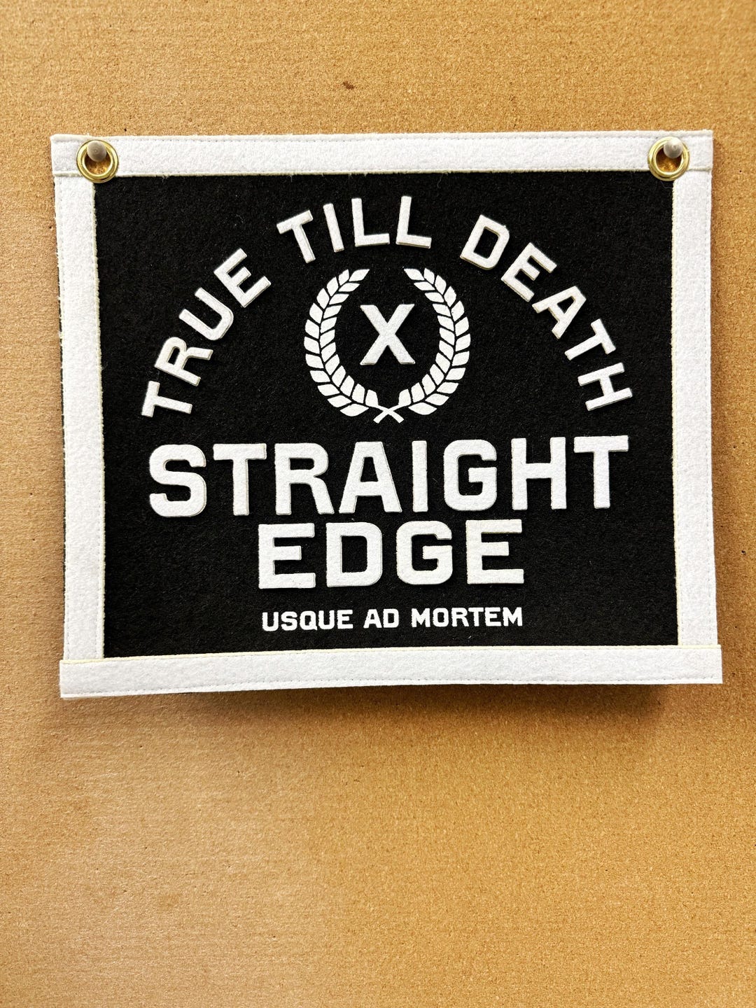 True Till Death Felt (vegan) Banner – Straight Edge Design - Etsy