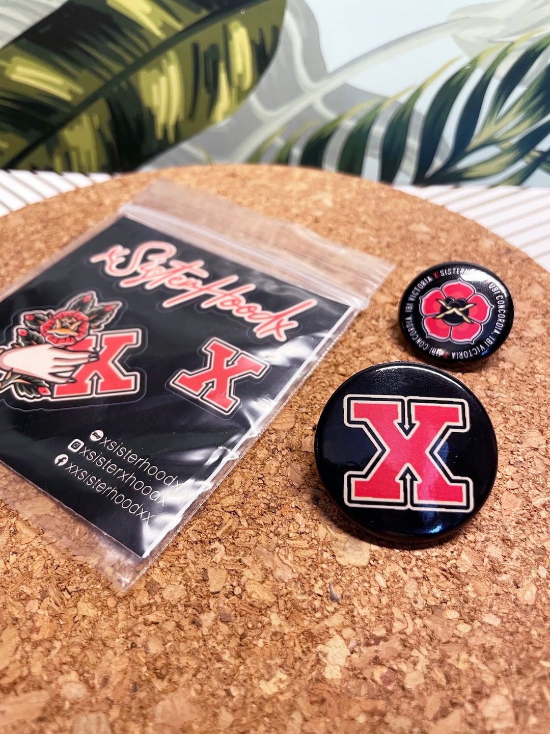 Straight Edge 1.25" Button- University X- Button Pack - Etsy