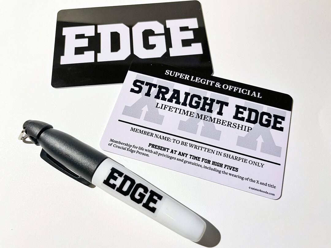 Super Legit and Official Edge Card Straight Edge Membership Card - Etsy