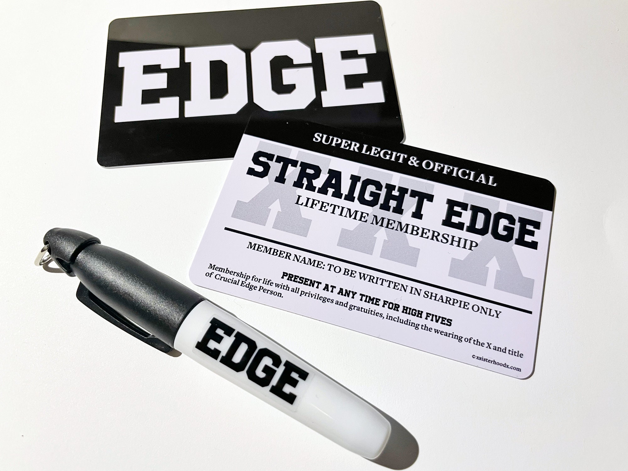 Super Legit and Official Edge Card Straight Edge Membership Card - Etsy