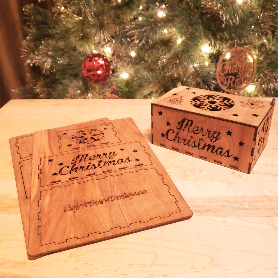 Christmas Rectangle Gift Box Personnalized Active - Etsy