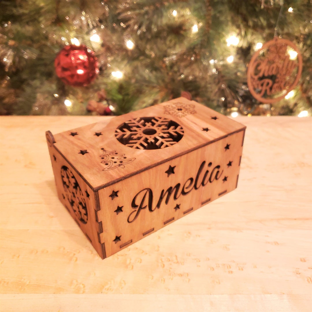 Christmas Rectangle Gift Box Personnalized Active - Etsy