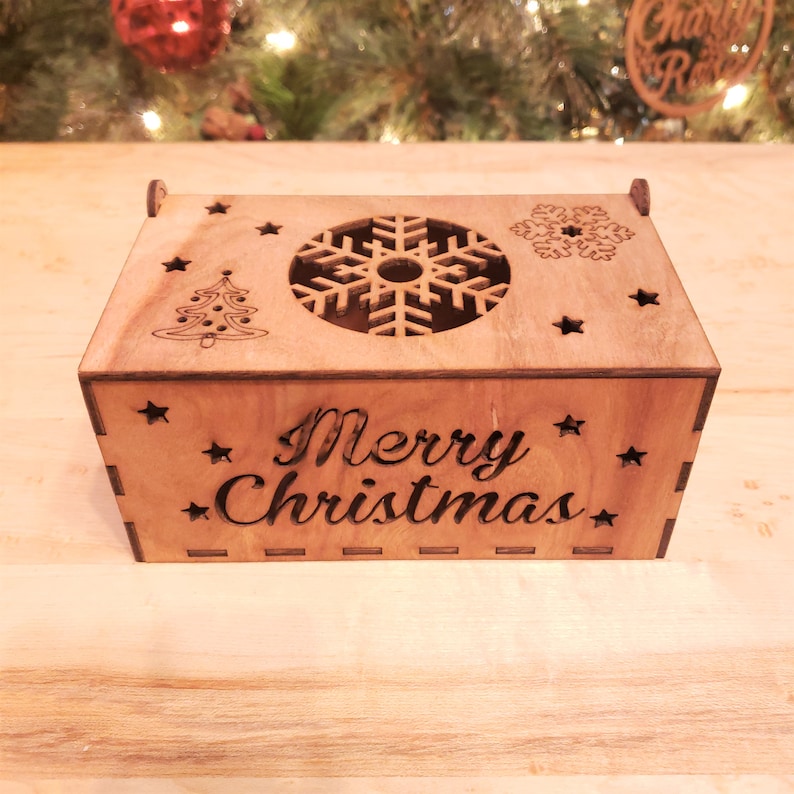 Christmas Rectangle Gift Box Personnalized Active - Etsy