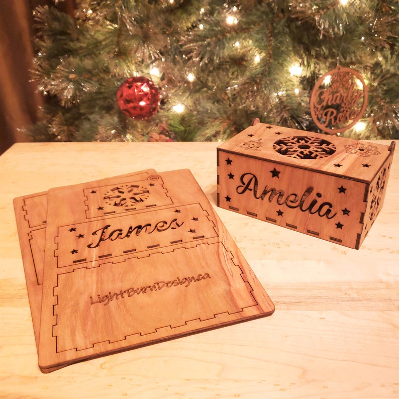 Christmas Rectangle Gift Box Personnalized Active - Etsy