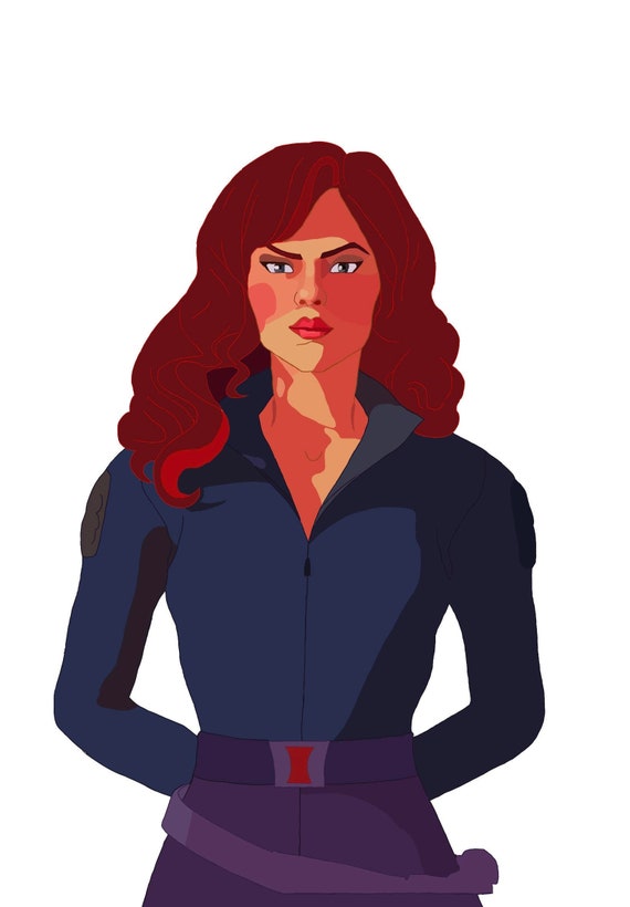 Natasha Romanoff Drawing - Etsy