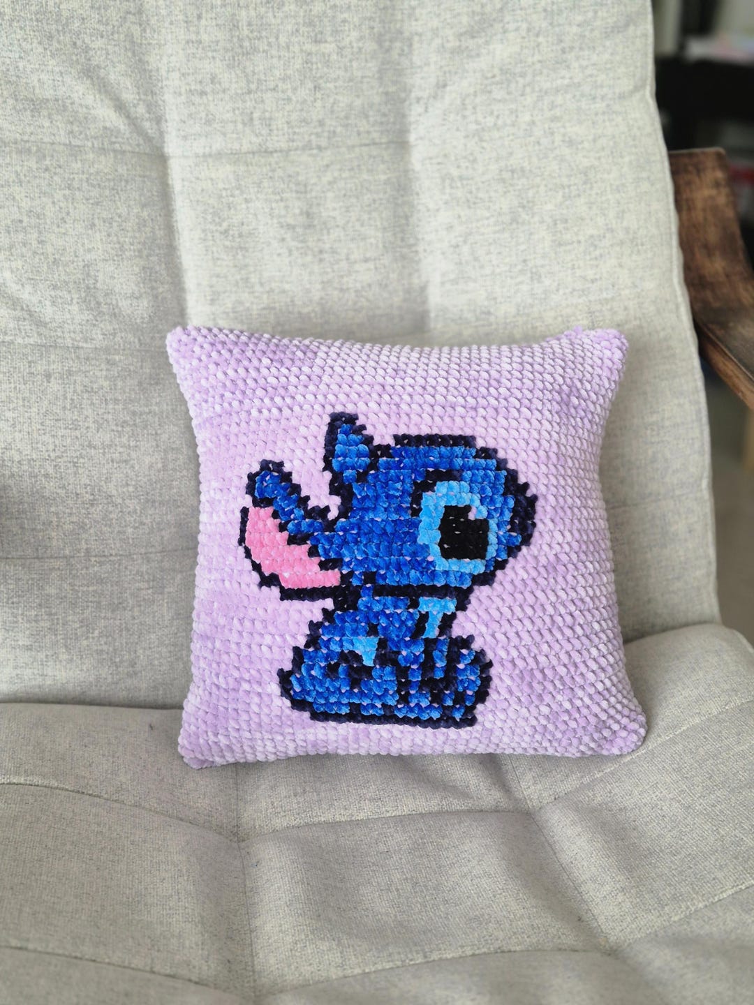 Stitch Cushion Cover - Pdf Crochet and Cross Stitch Pattern - Etsy