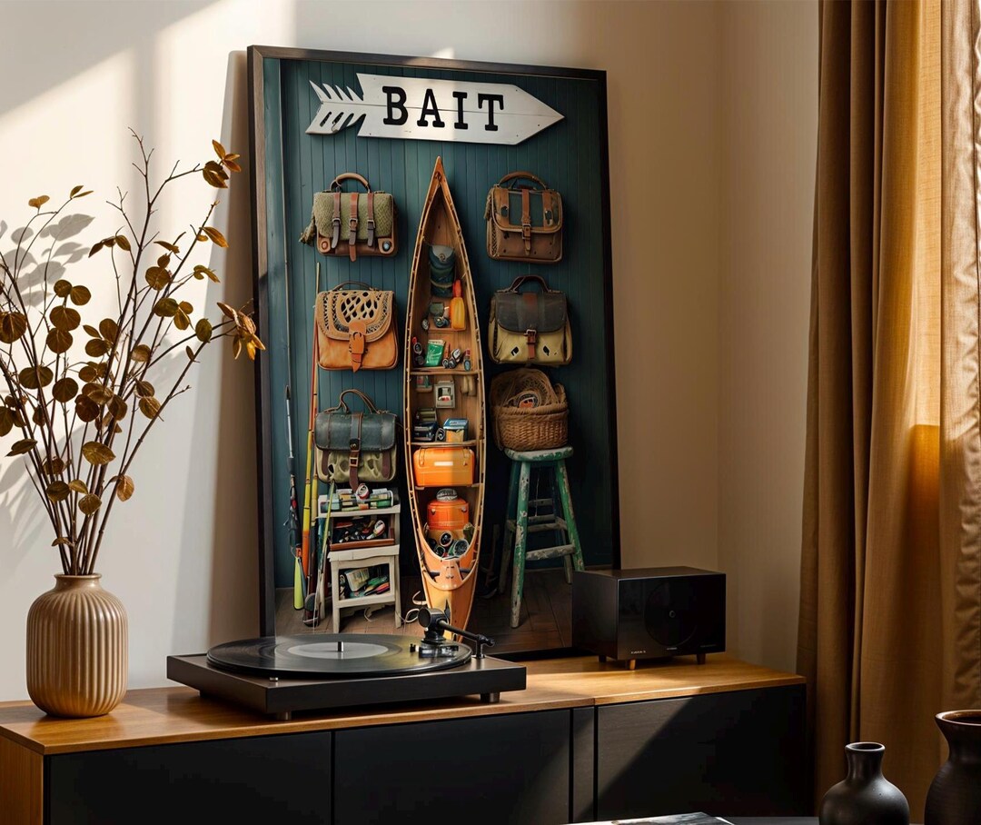 Digital Fishing Bait Poster - Fishing Wall Art - Fishing Lure - Boat ...