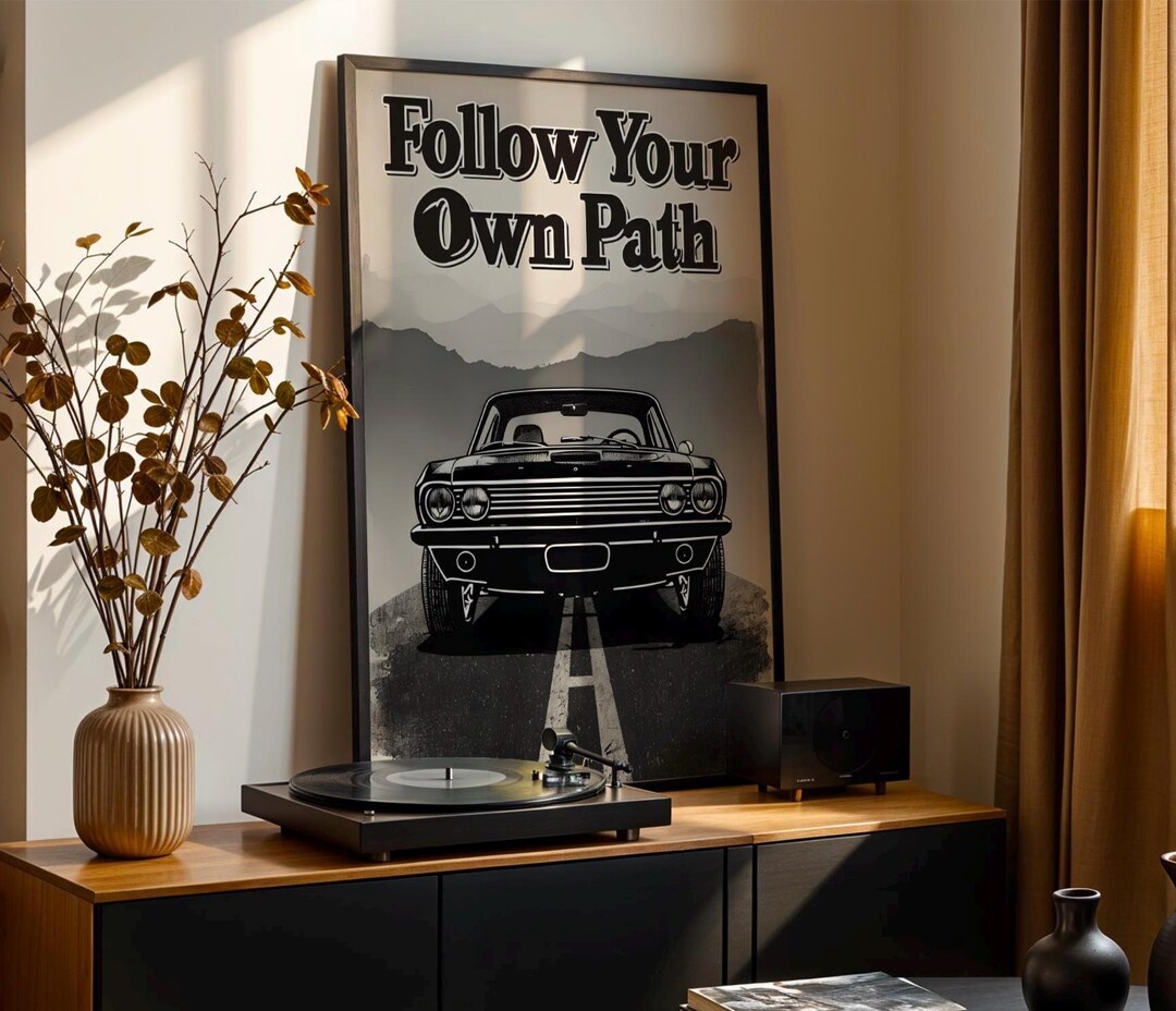 Open Road Poster, Own Journey Wall Art, Freeway Scenic Print, Road Trip ...