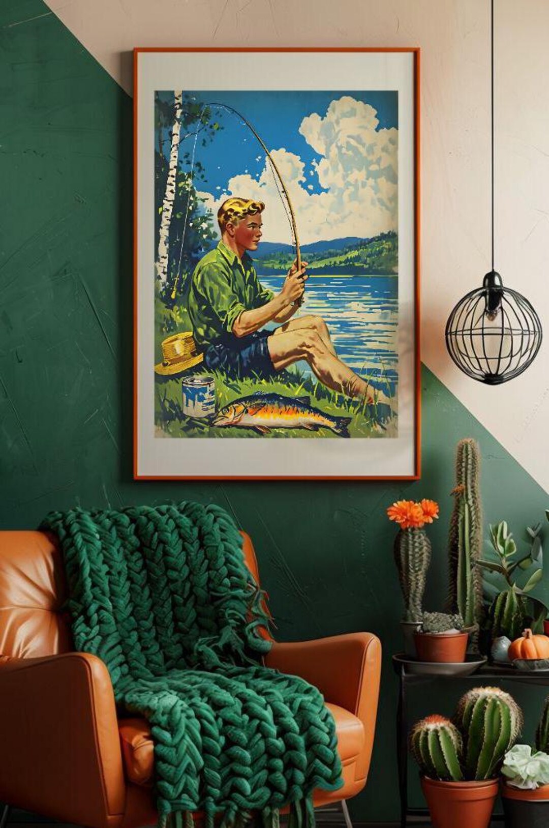 Alaskan Lakes Fishing Poster, Alaska Art Print, Angler Gift, Fisherman ...