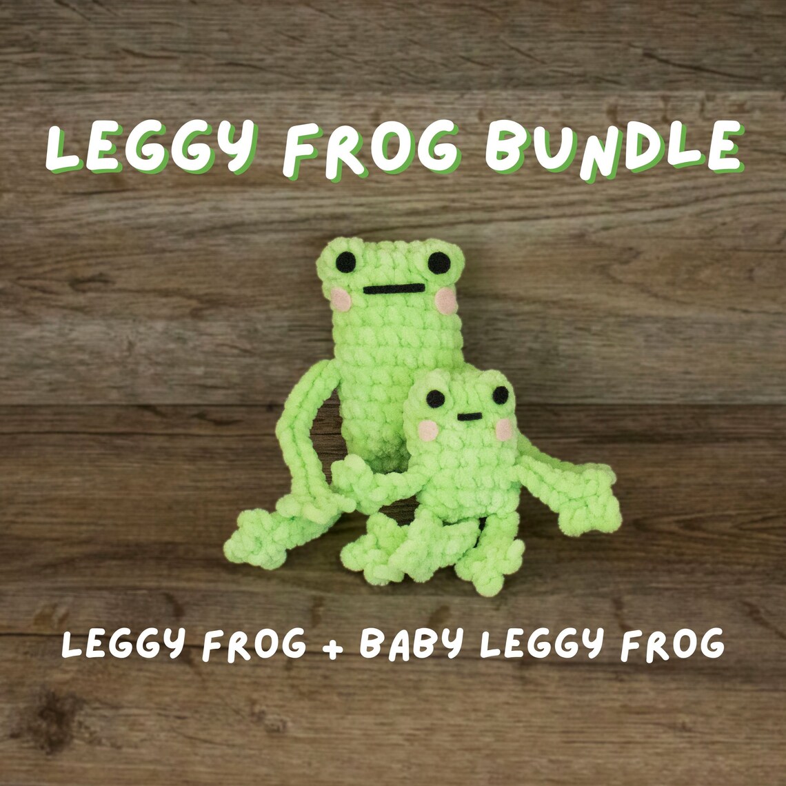 Leggy Frog Bundle | Amigurumi Stuffed Animal Frogs | Cute Toy Plushes ...