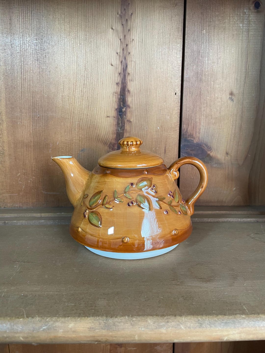 Vintage, Small Olive Branch Teapot, Home Decor, Kitchen Decor - Etsy