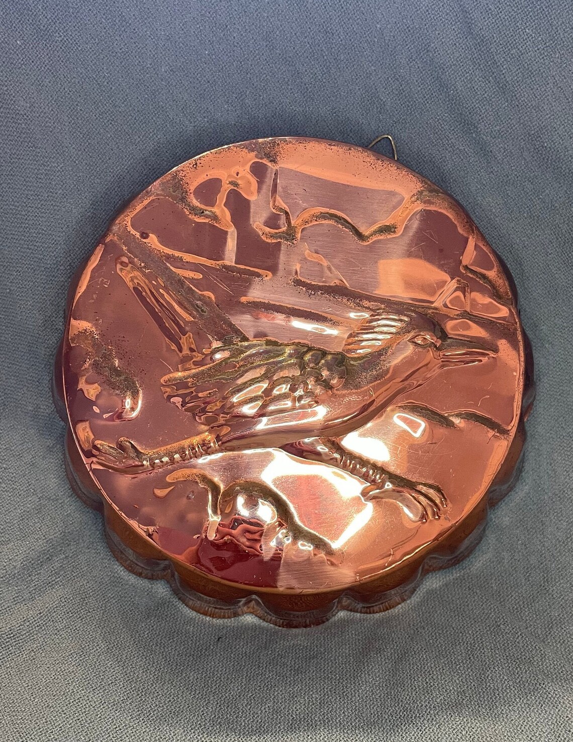 Vintage Copper Roadrunner Fluted Mold Wall Hanging/home Decor - Etsy