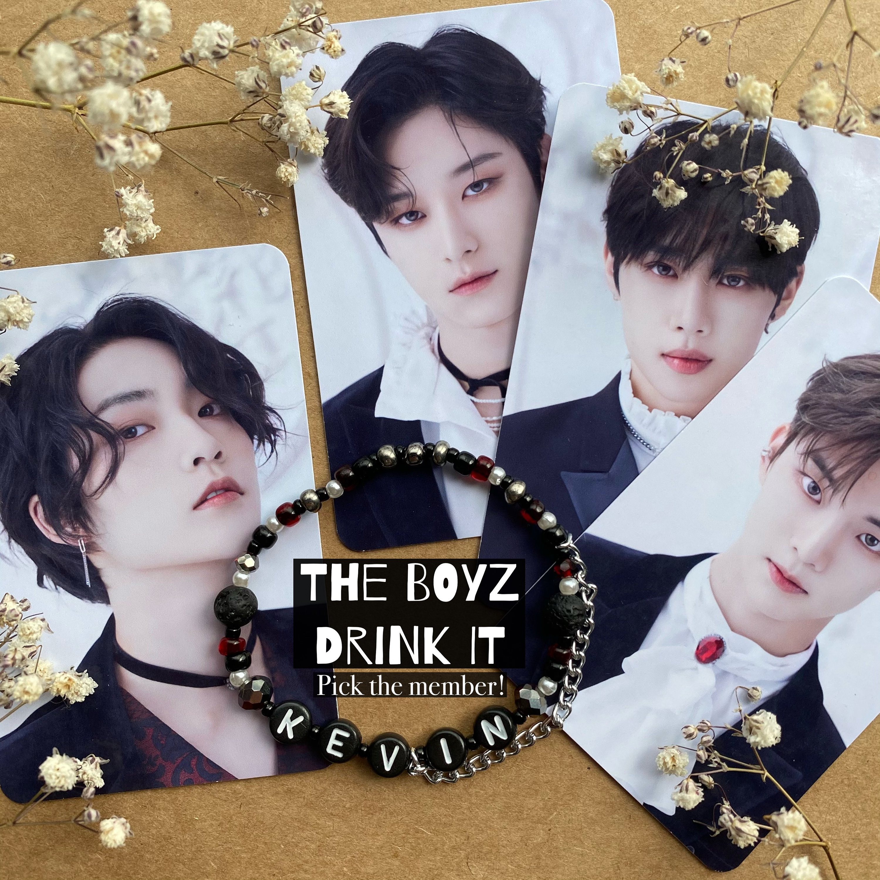 Customisable the Boyz Drink It Beaded Chain Bracelet and Photocard ...