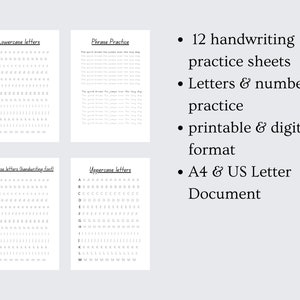 Handwriting Practice Sheets 12 Page Practice Sheets Printable ...