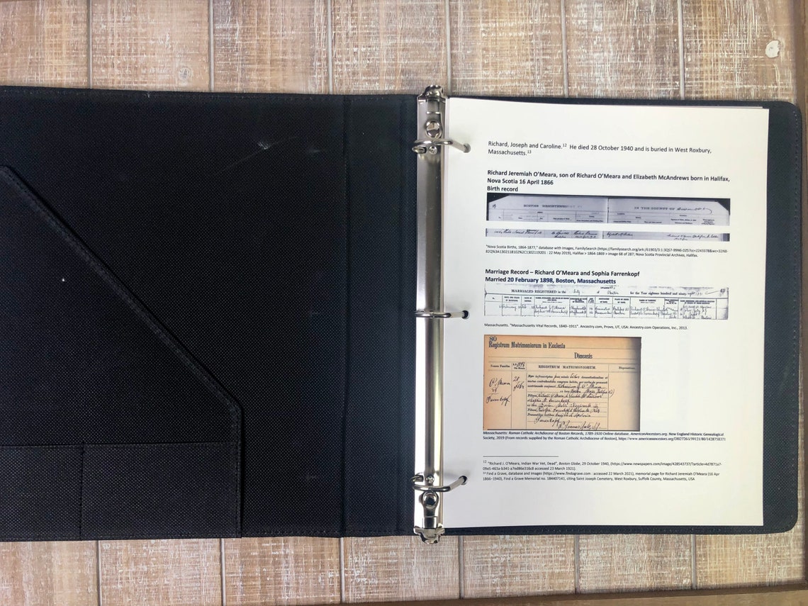 Family History Binder, Family History Organizer, Custom Binder ...