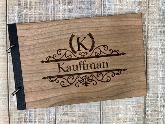 Laser-engraved Wood Cover Photo Album Personalized Wood Cover | Etsy