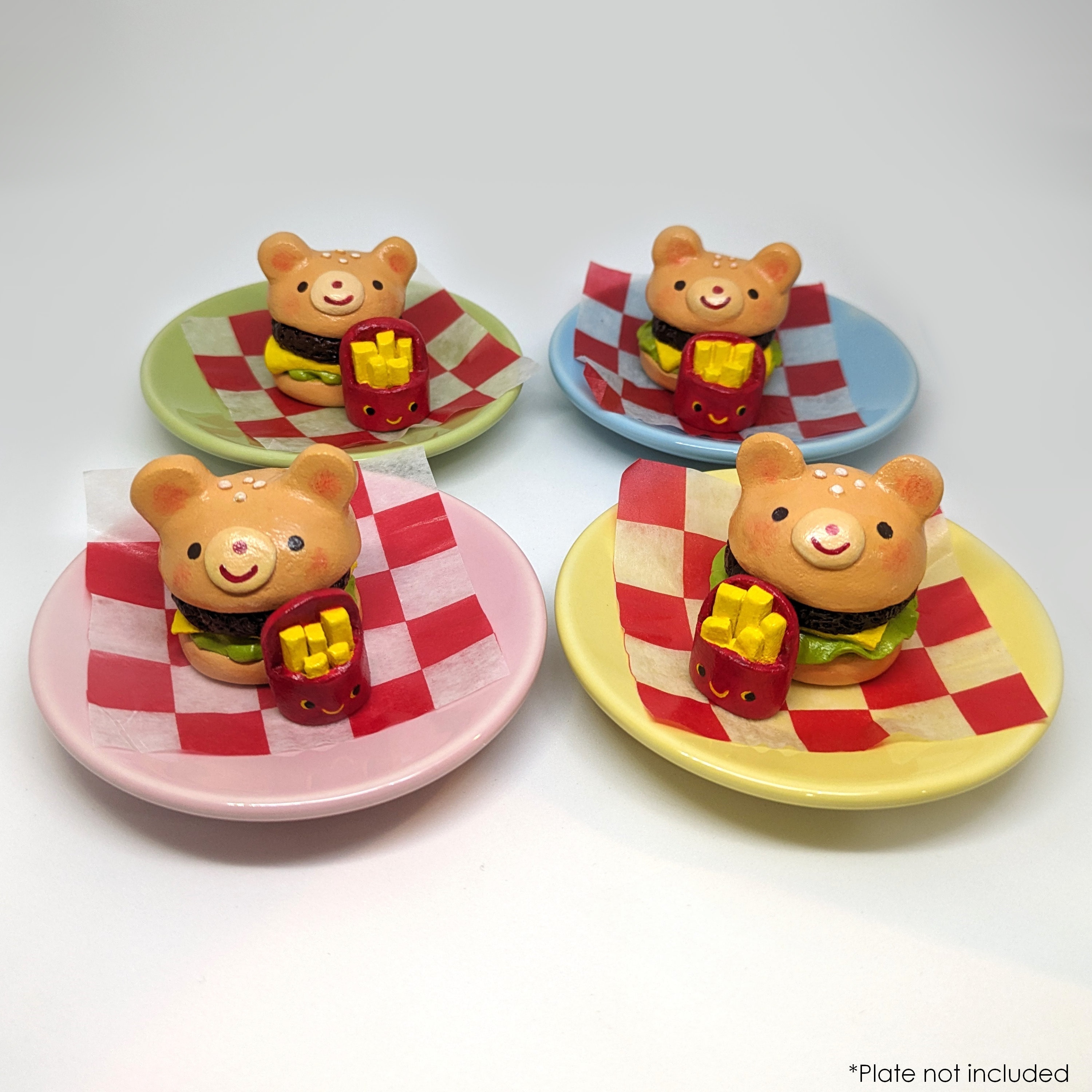 Bear Burger Clay Art Toy Figurine - Etsy