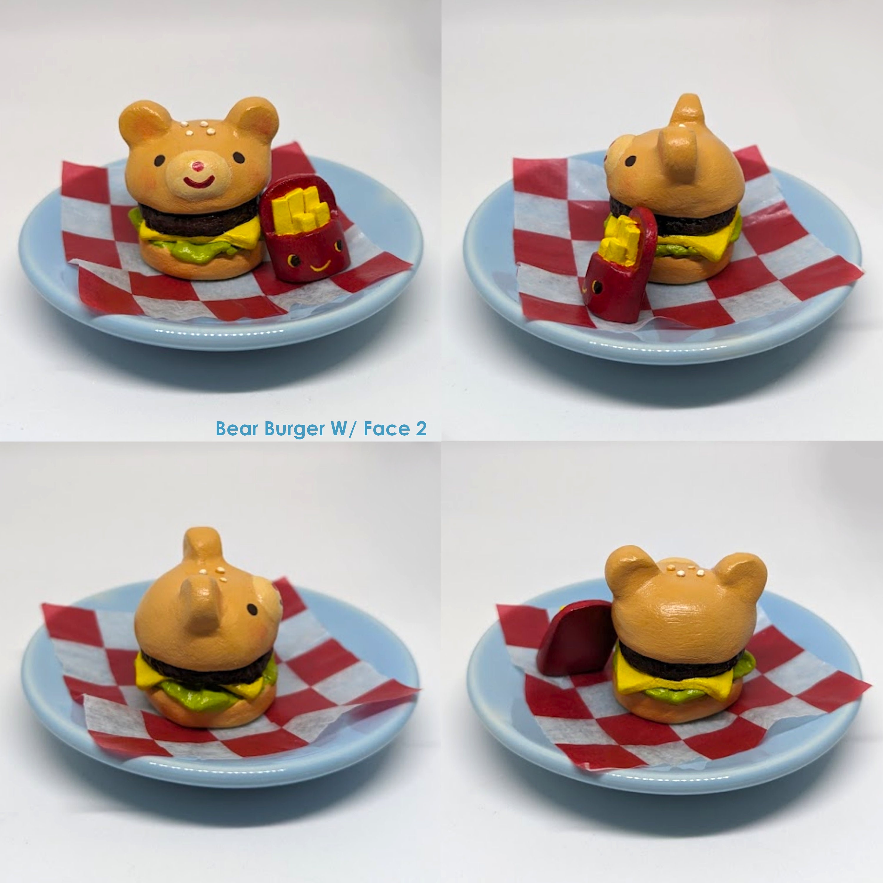 Bear Burger Clay Art Toy Figurine - Etsy