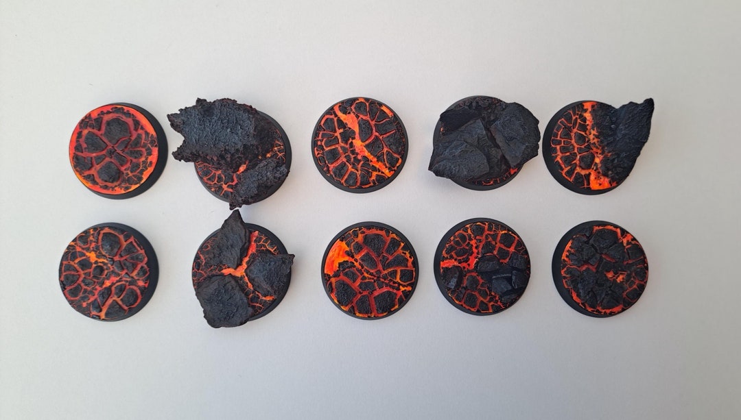 Lava Bases for Miniatures warhammer - Etsy
