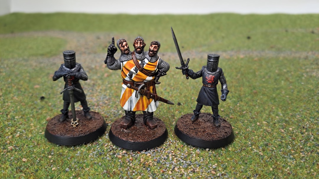 Three-headed Giant and Two Versions of the Black Knight Miniatures ...