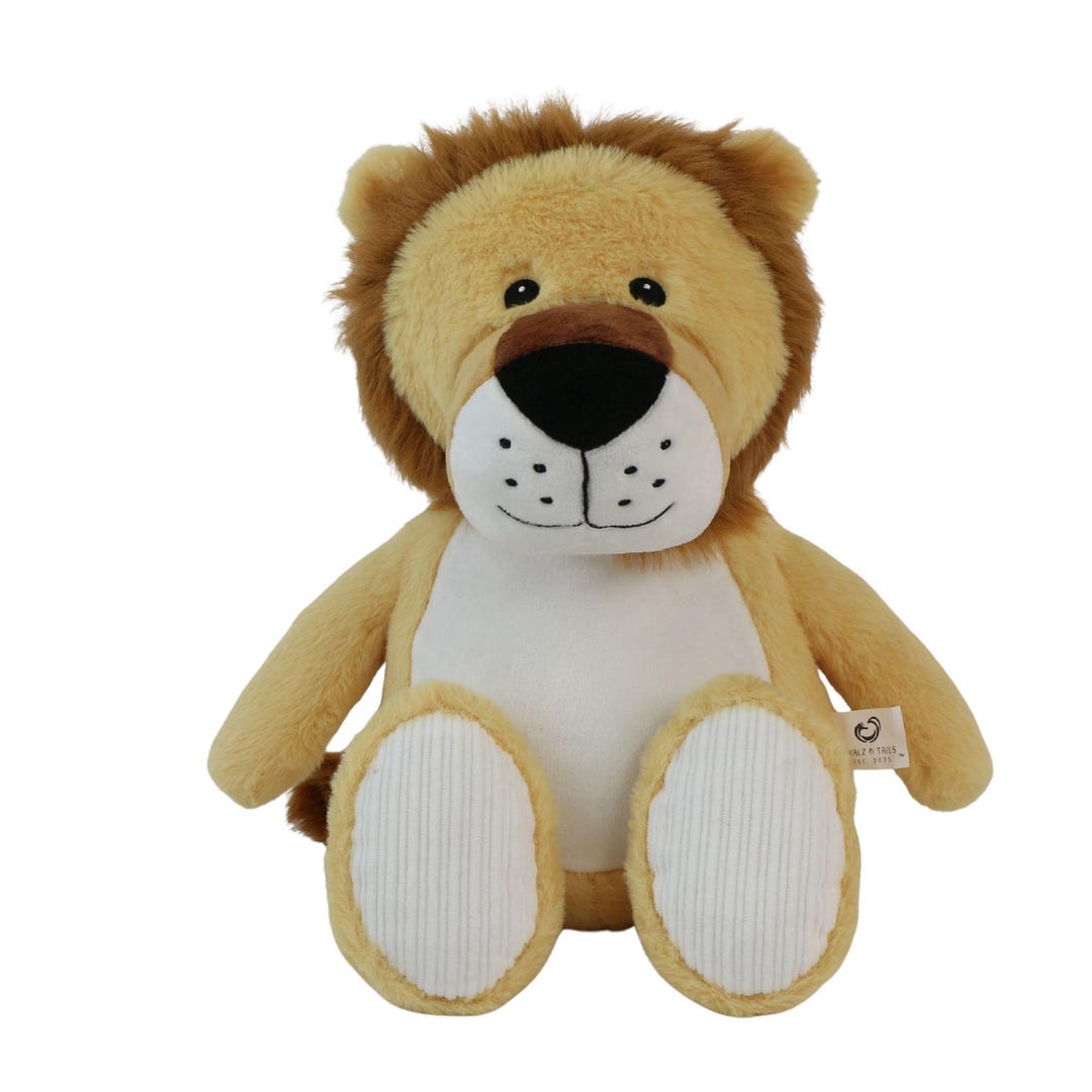 Personalized Stuffed Lion Birth Announcement Embroidered Baby Stat Gift ...