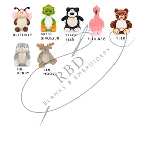 Personalized Stuffed Animal Embroidered Birth Announcement-new Baby ...