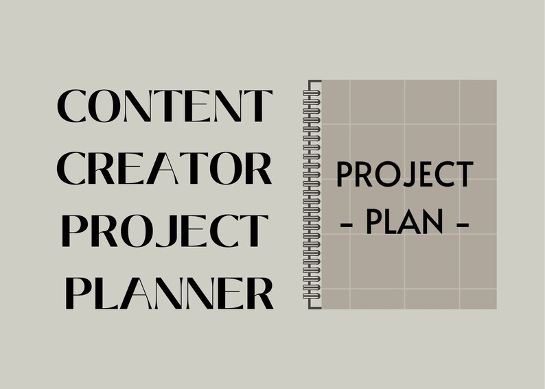 Minimal Beige Grid Content Creator Project Plannerfor Social Media ...