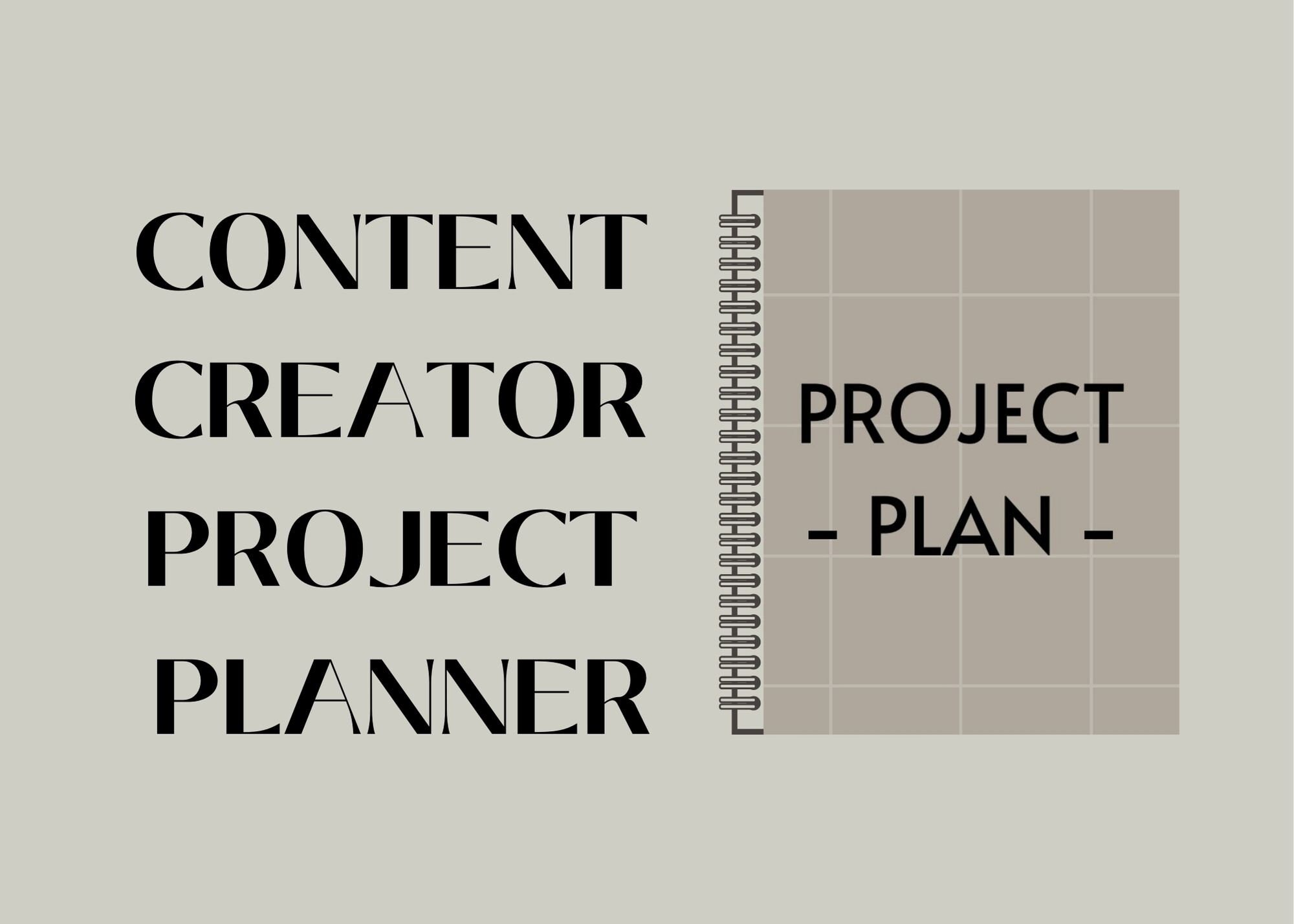 Minimal Beige Grid Content Creator Project Plannerfor Social Media ...
