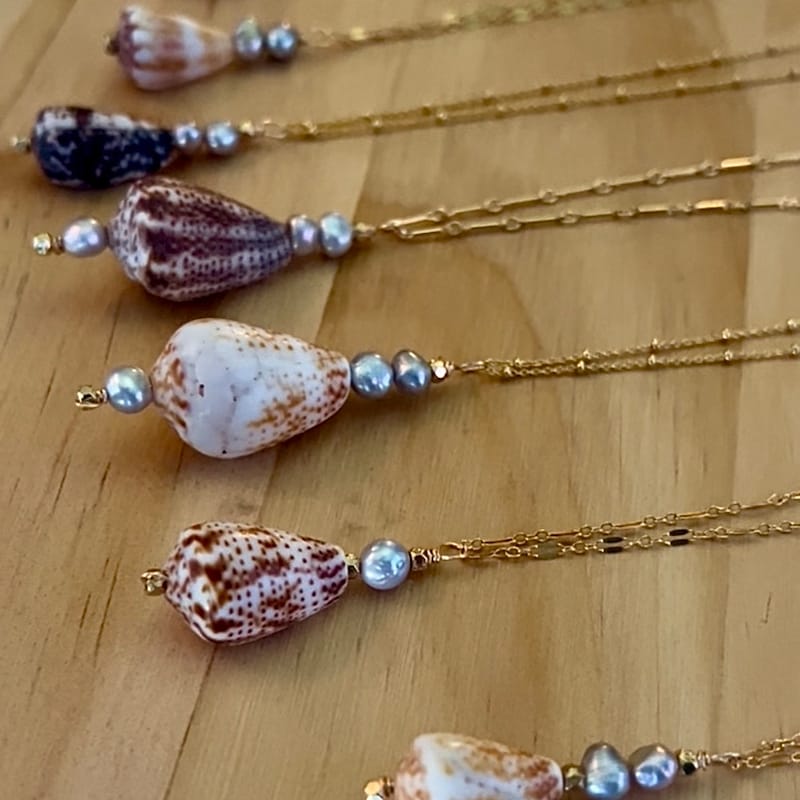 Shell Sequin Necklace - Etsy