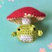 Crochet Poppable Mushroom Frog Cute Fidget Toy Collectible Gift ...