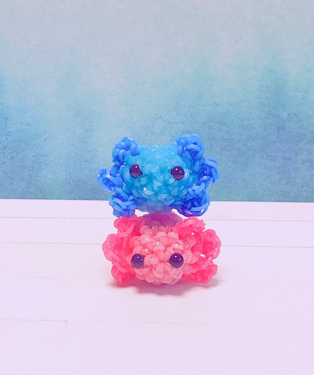 Rainbow Loom Mini Axolotls Loomigurumi Sea Creature Gift Collectible - Etsy