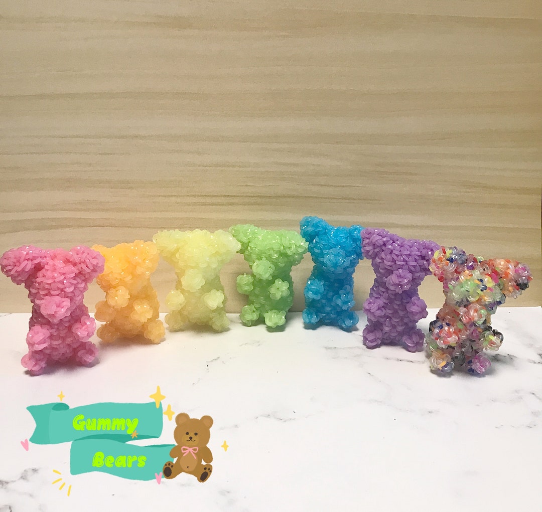 Adorable Loomigurumi Rainbow Loom Gummy Bear Loom Bands - Etsy