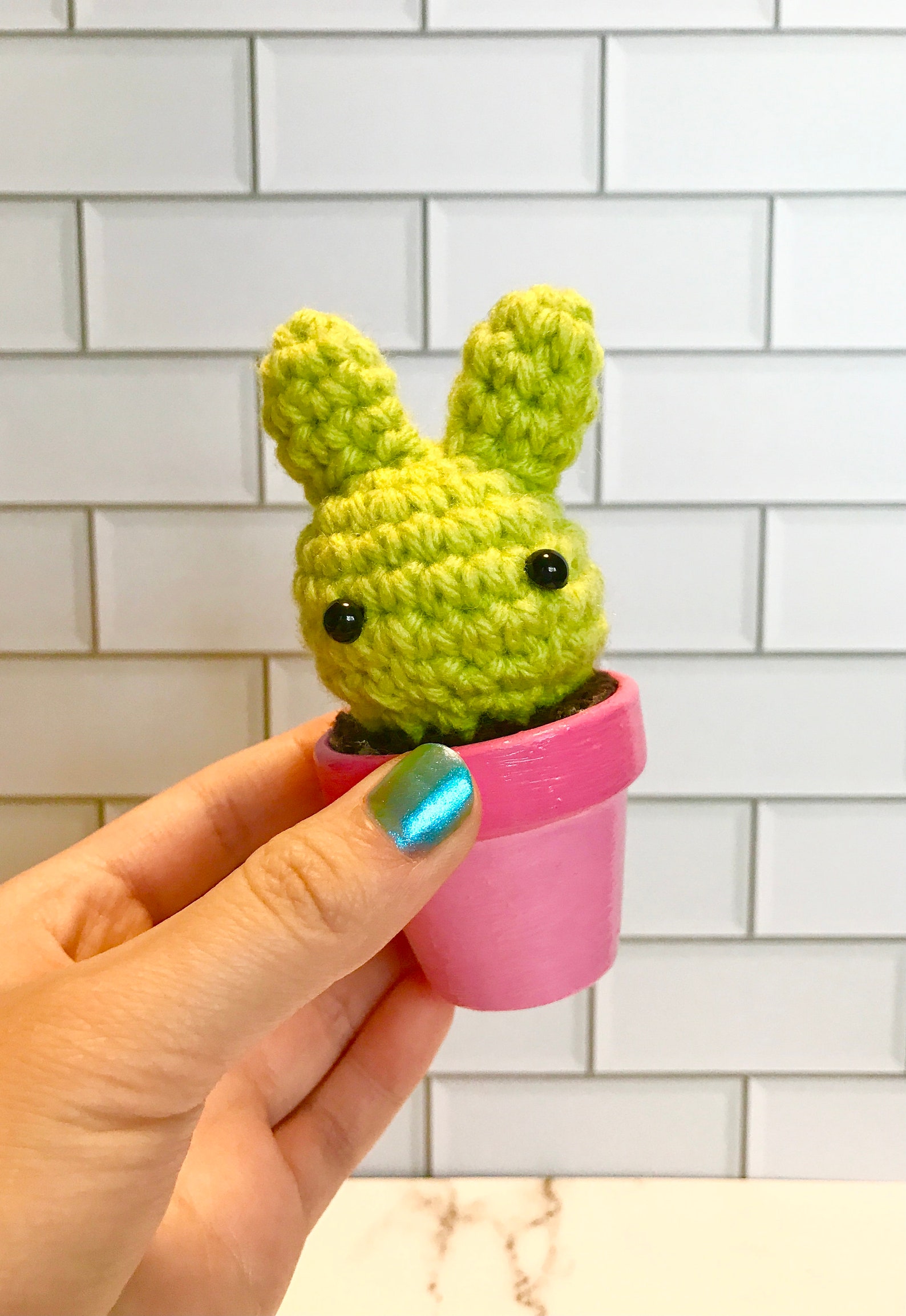 Crochet Cat and Bunny Cactus Cute Room Decro Plant - Etsy