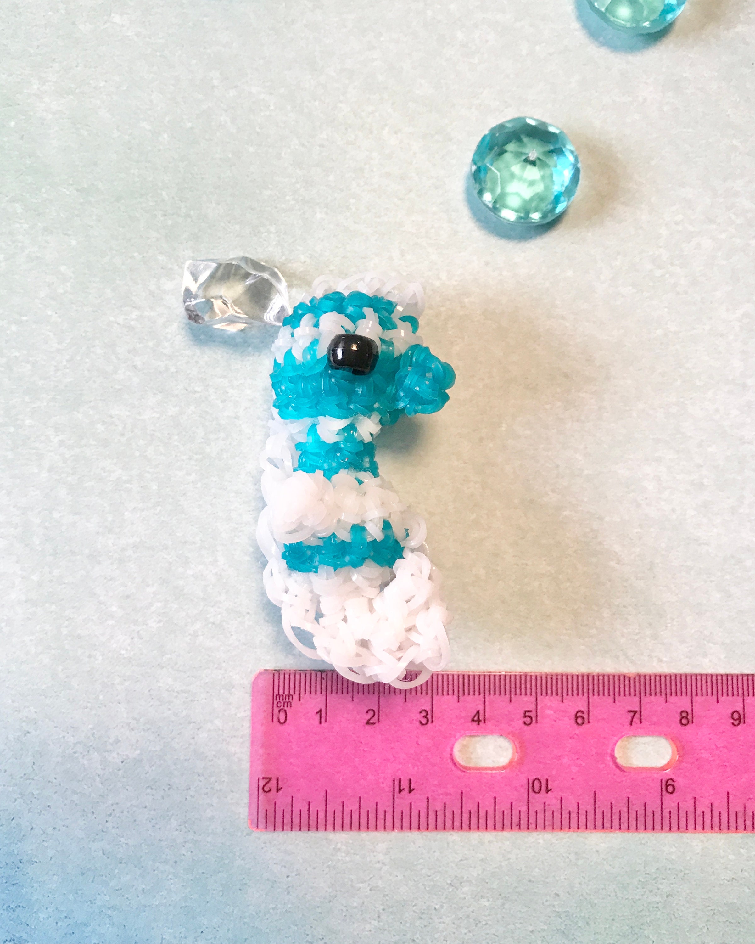 Mini Rainbow Loom Seahorse Sea Creature Animal Turquoise Rubber Bands ...