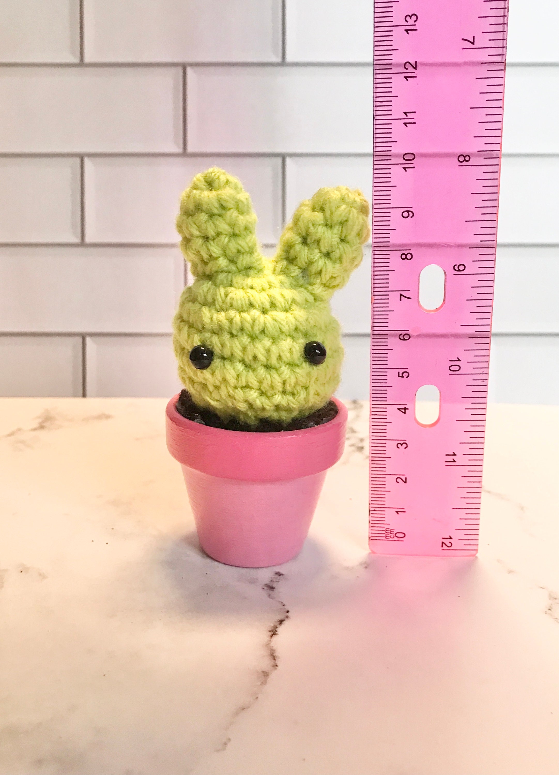 Crochet Cat and Bunny Cactus Cute Room Decro Plant Personalized ...