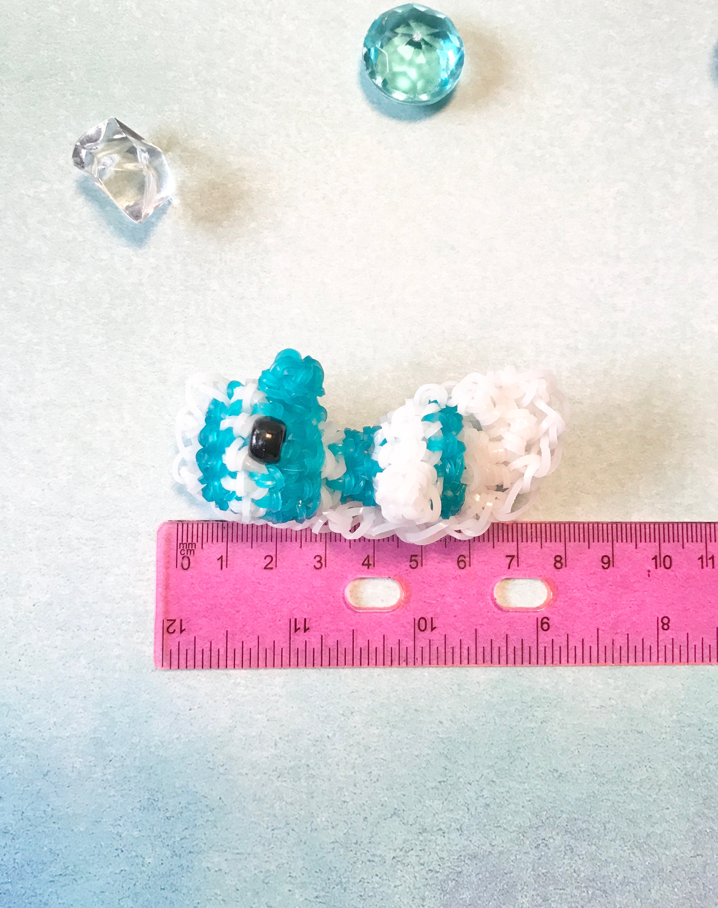 Mini Rainbow Loom Seahorse Sea Creature Animal Turquoise Rubber Bands ...