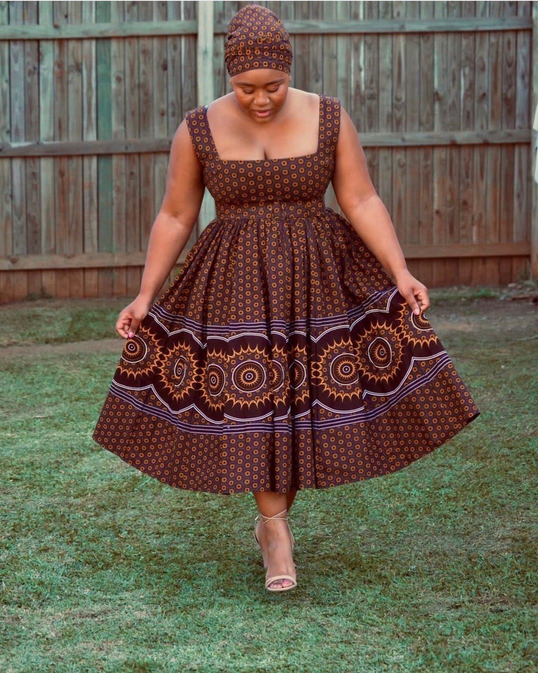 Sleeveless Shweshwe Tswana Xhosa Zulu Dress South African Print Dress for Women - Etsy