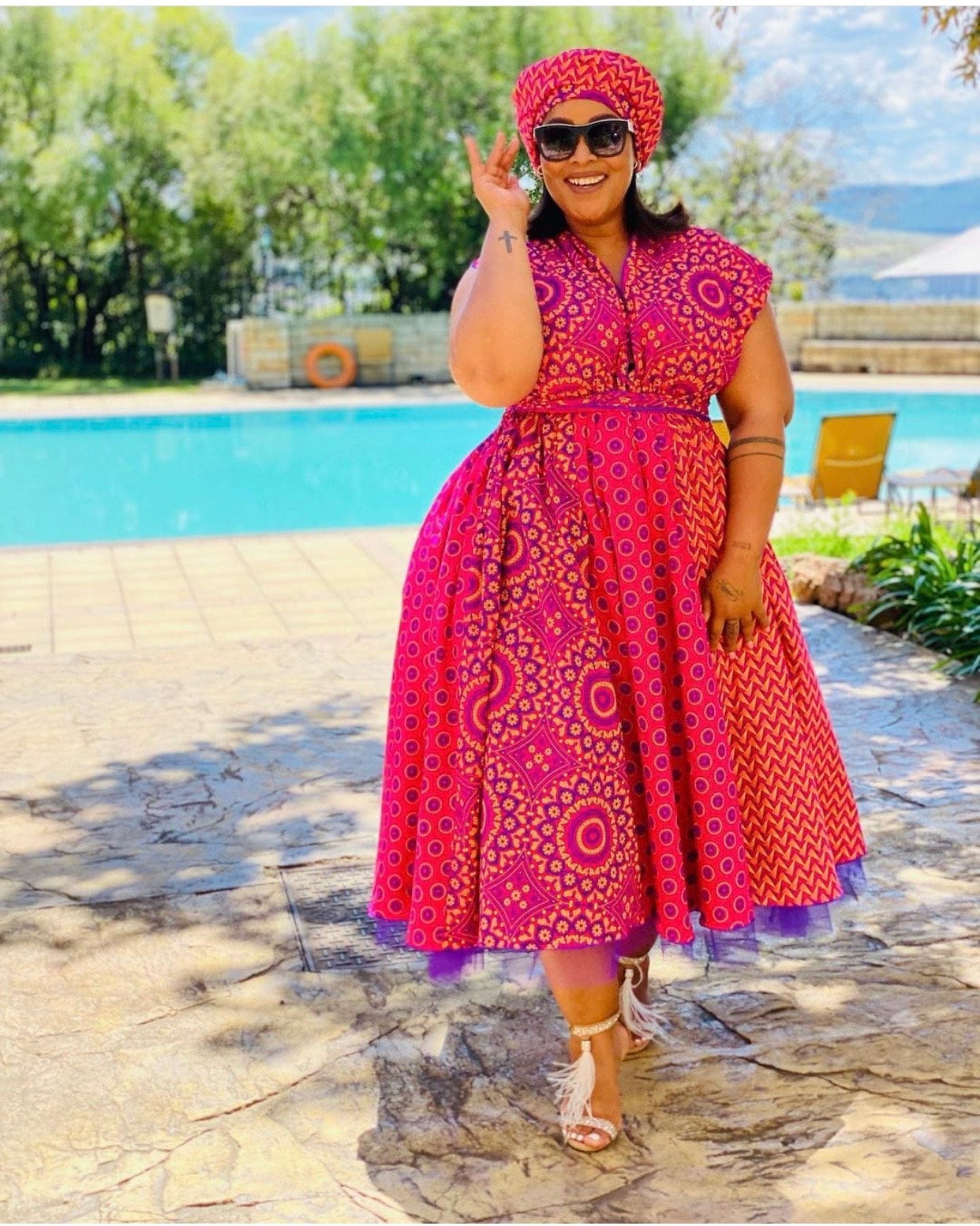 Infinity Ankara African Shweshwe Print Maxi Dress for Women - Etsy