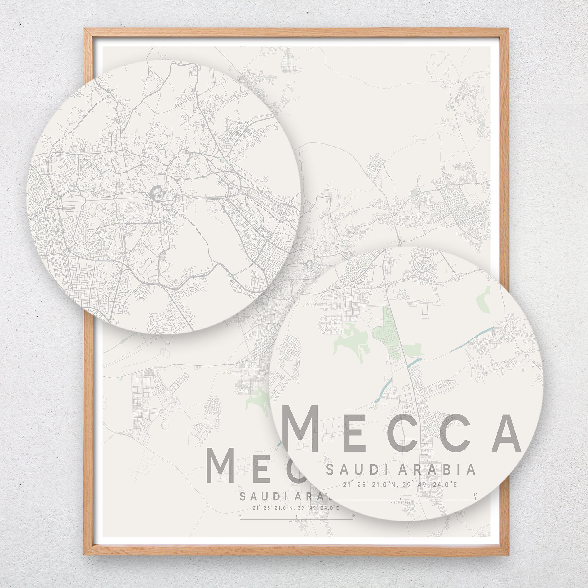 MECCA Map Print Saudi Arabia City Map Print Wall Art - Etsy