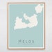 MILOS Map Print Melos Greek Island Greece City Map Print - Etsy