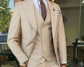 Modern Men Ethnic Wear Custom Ivory Suit for Men Bespoke - Etsy