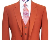 Men Rust Orange Wedding Suit Groom Wedding Suit Wedding - Etsy